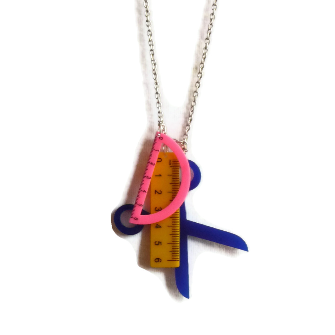 Geometry Necklace,Back To School Jewelry,Lasercut Acrylic on Luulla