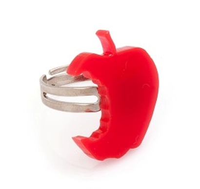 Back To School Jewelry,red Apple Ring ,lasercut Jewelry on Luulla